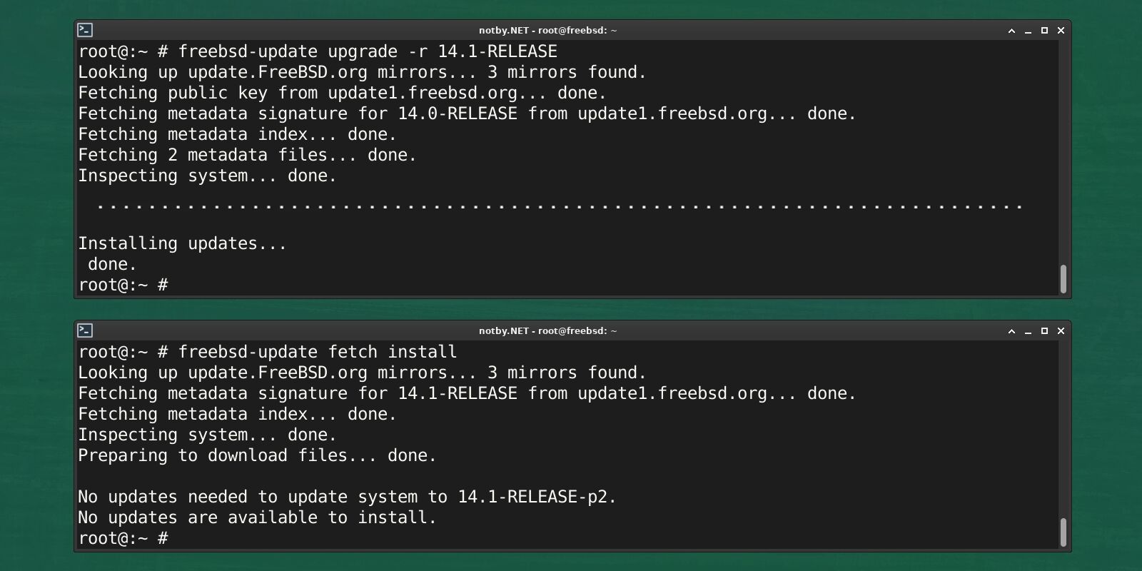 Обновление FreeBSD 14 до FreeBSD 14.1 - notby.NET