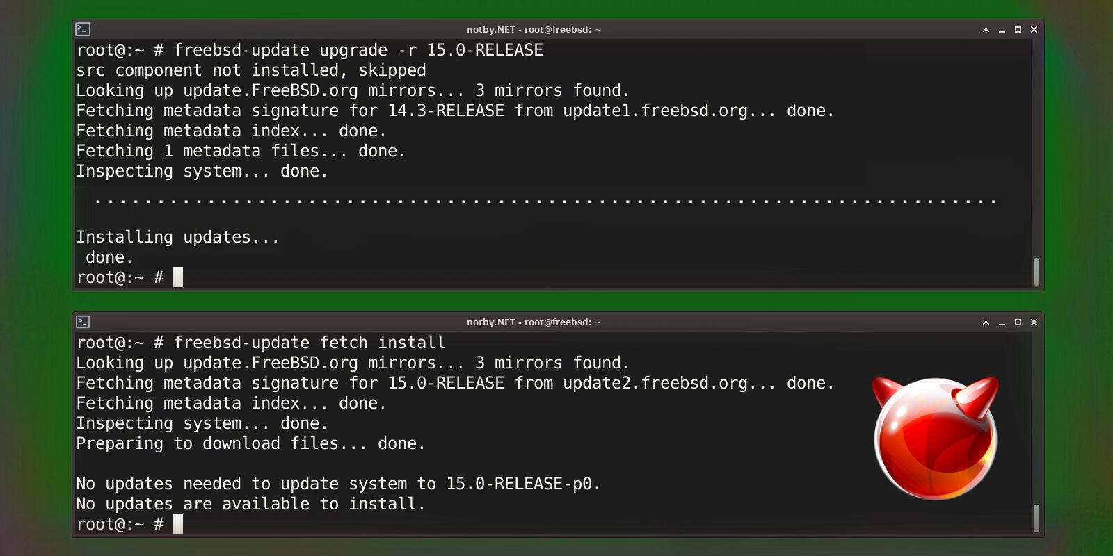 Обновление FreeBSD до версии 15 - notby.NET
