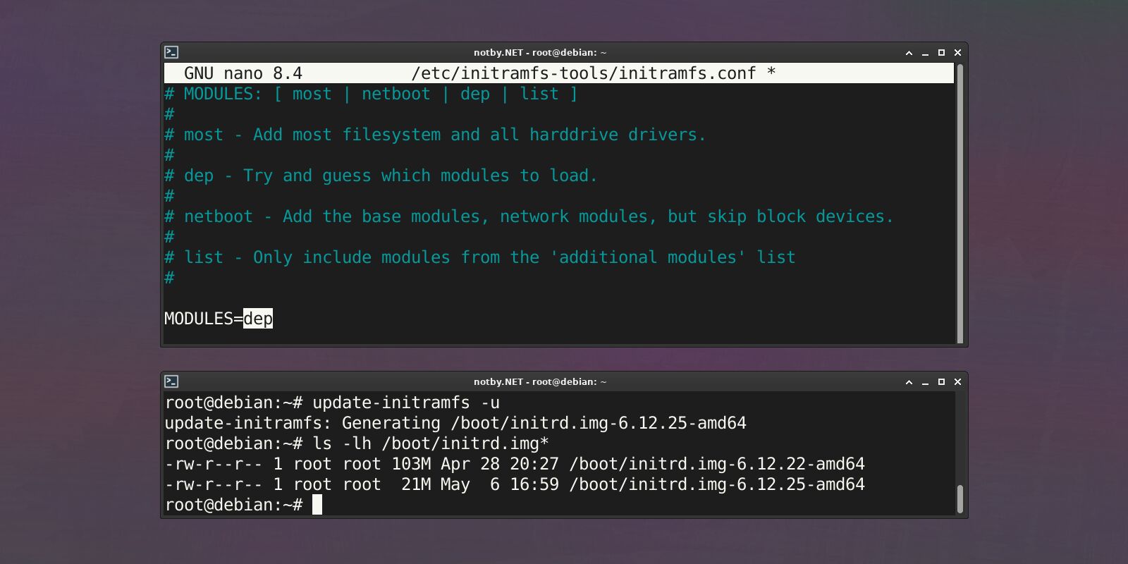 Оптимизация и уменьшение размера initramfs - notby.NET