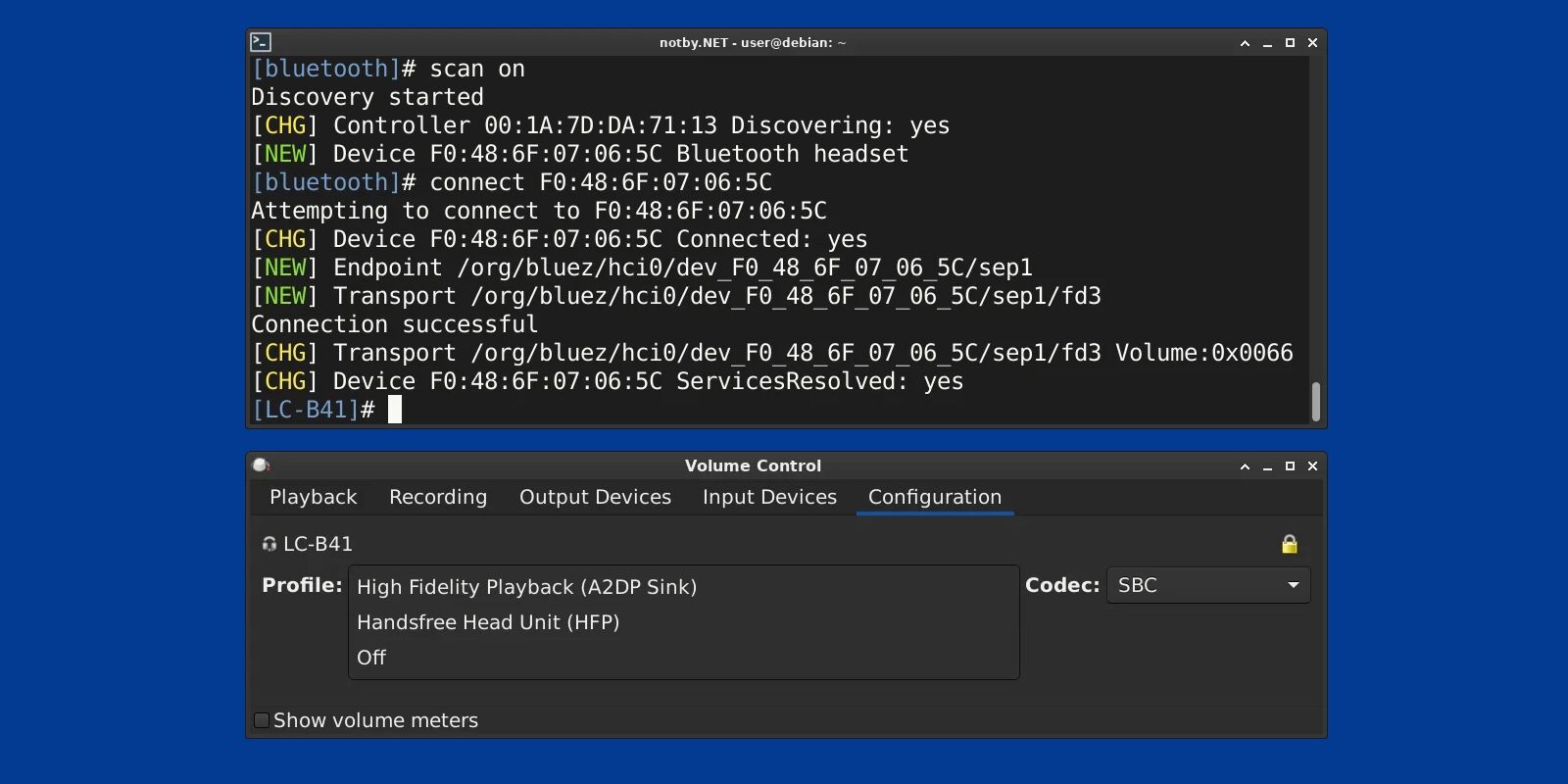 Подключение Bluetooth-гарнитуры в Linux - notby.NET